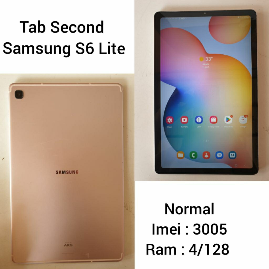 Jual TAB SECOND SAMSUNG S6 LITE (HARAP MEMBACA DESKRIPSI TERLEBIH ...