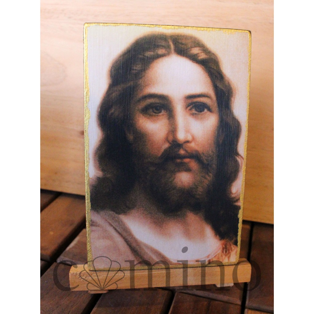 Jual Ikon Wajah Yesus | Kayu Asli Wood Block Yesus Kristus Christ Jesus ...