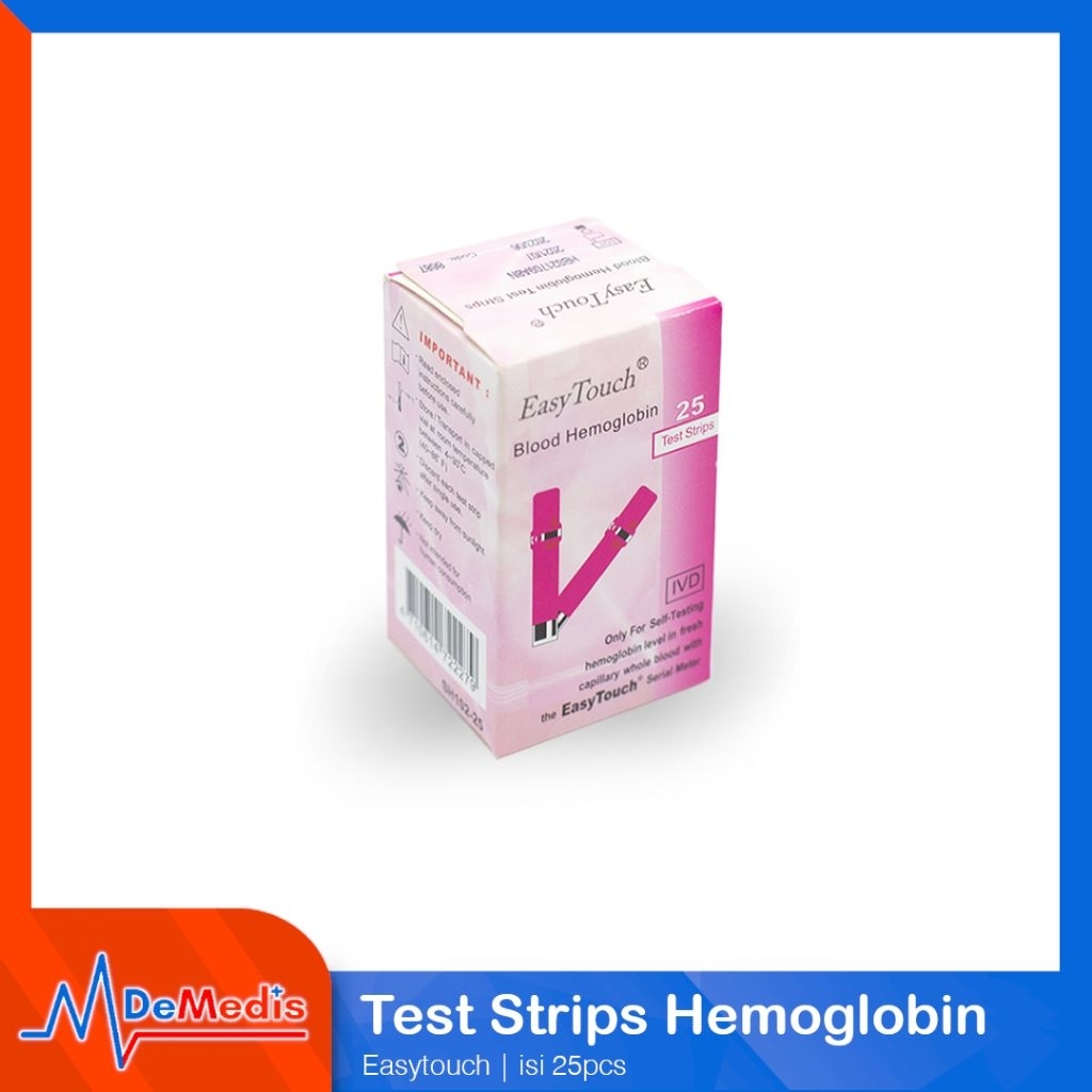 Jual EASY TOUCH Strip Hemoglobin Test Refill Box isi 25 Pcs Cek Hb ET ...