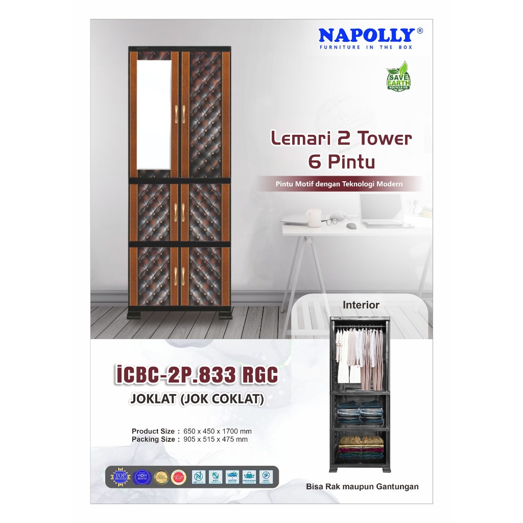 Jual lemari plastik napolly CRS MU 48 D# lemari plastik napolly G 81 ...