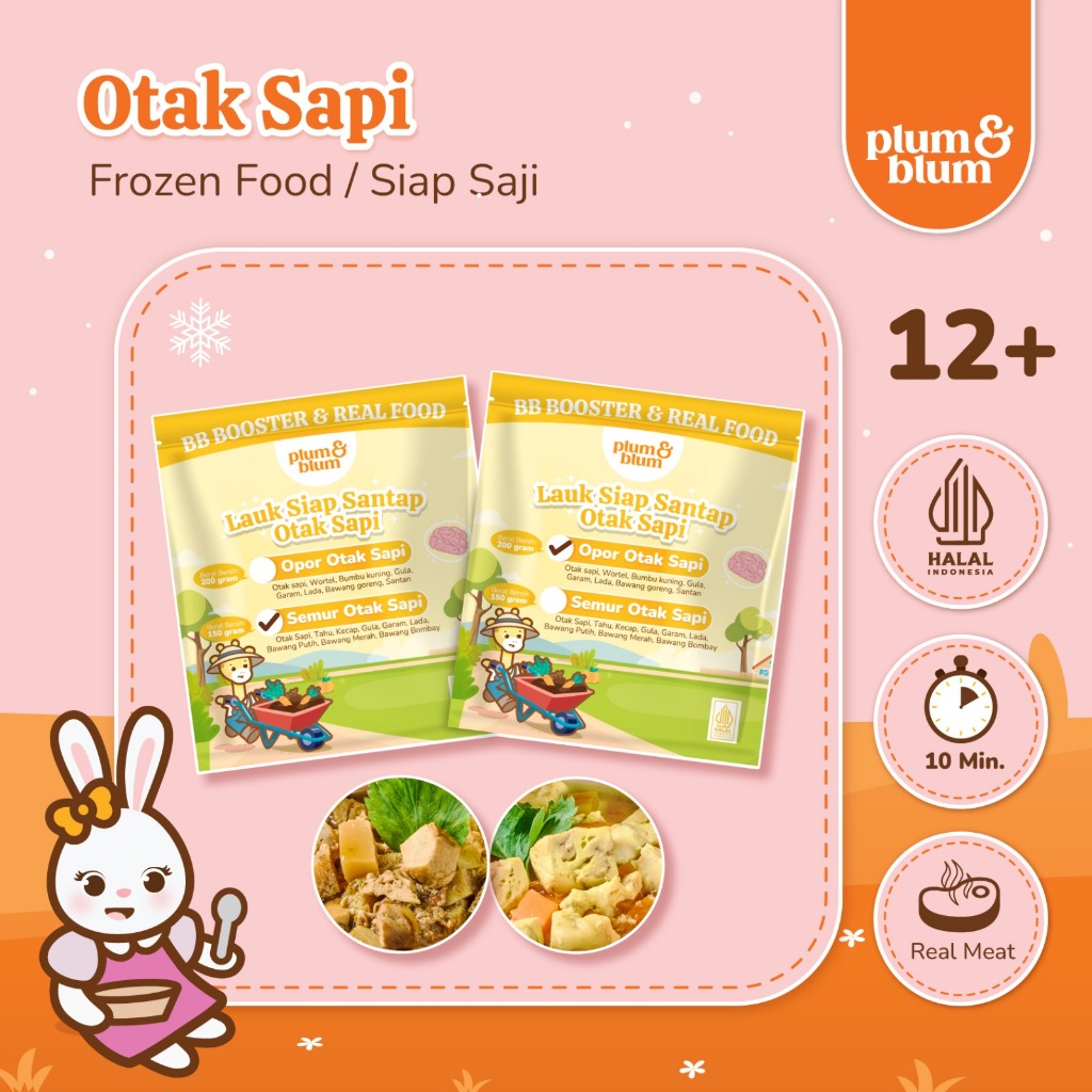 Jual Plum & Blum Opor Otak Sapi Mpasi Frozen BB Booster Tinggi Kalori ...