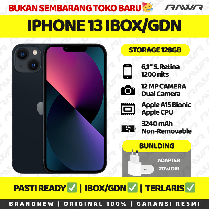 Jual IP 13 128GB | OLED 6.1" Screen | Bionic A15 Chipset | Garansi ...