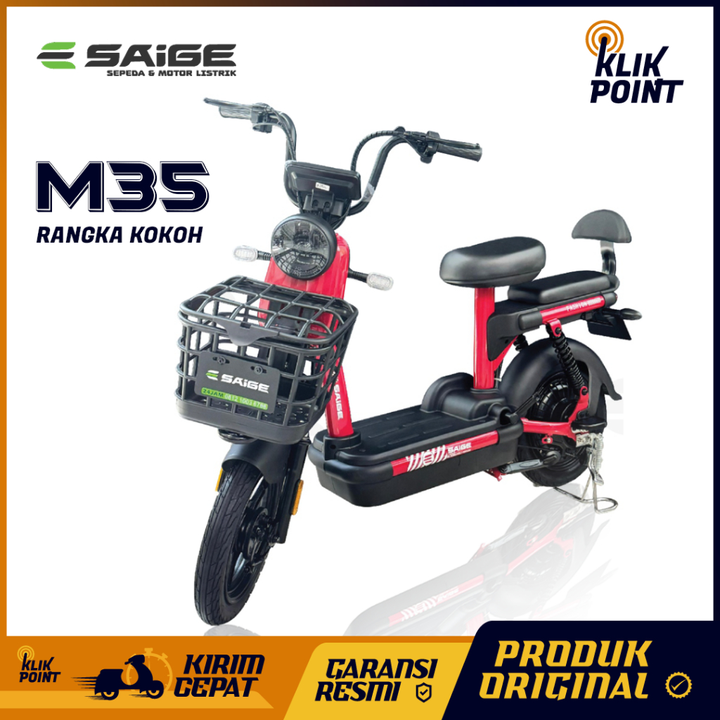 Jual Sepeda Listrik SAIGE M35 - 500watt Keranjang Rangka kokoh Anti ...