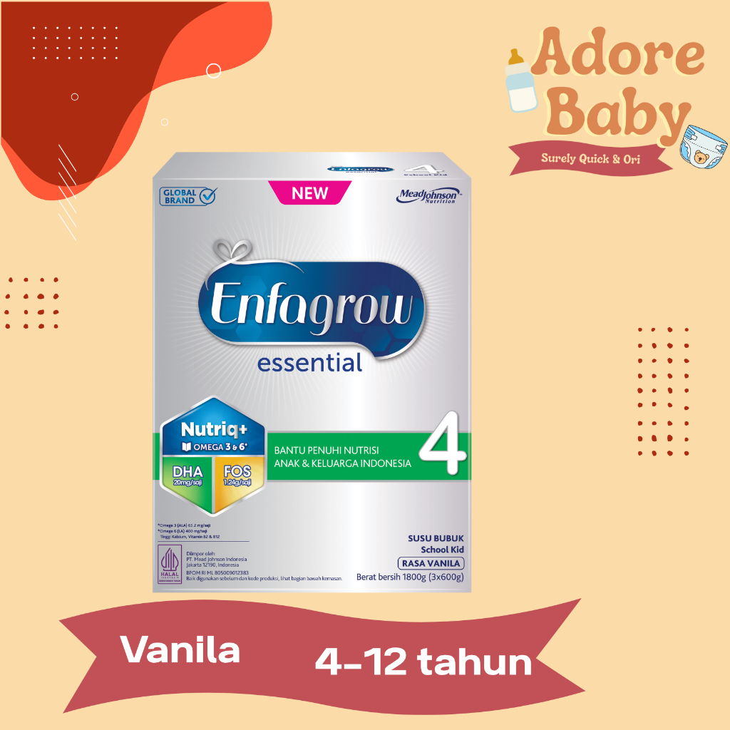 Jual ENFAGROW ESSENTIAL 4 SUSU FORMULA ANAK 3-12 TAHUN 1800 GRAM ...
