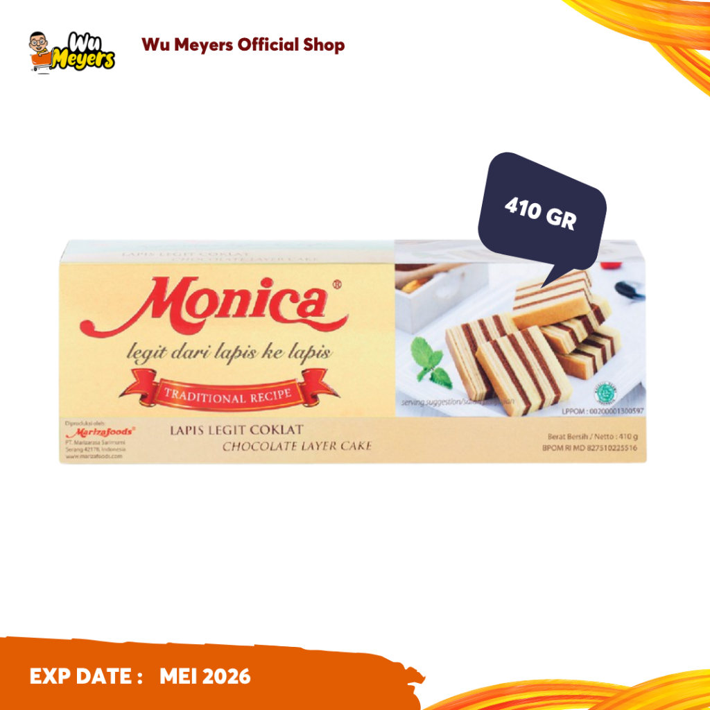 Jual Monica Kue Lapis Legit Coklat 410gr - Layer Cake Siap Saji ...
