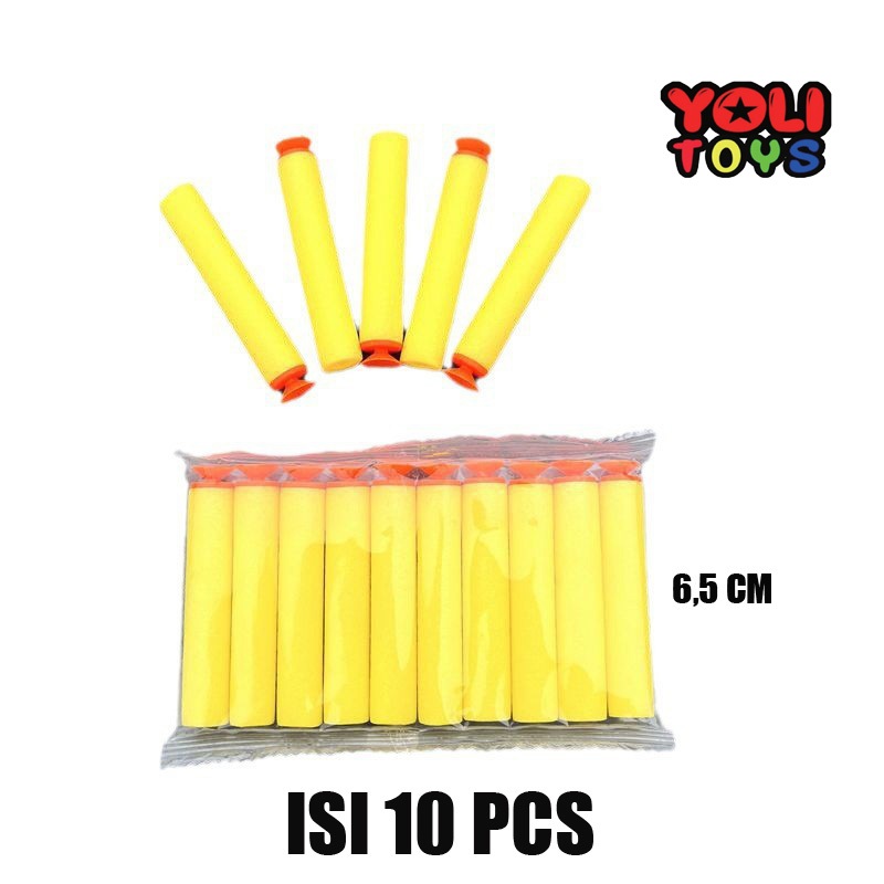 Jual Yoli Toys - Peluru Busa Isi 10 Pcs / Peluru Tempel Dart Tembakan ...