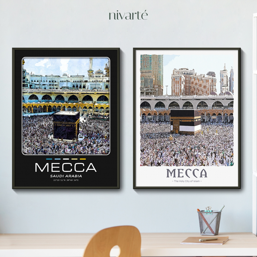 Jual Poster Makkah - Poster Travel Mecca | Frameblock ukuran 30x40 cm ...