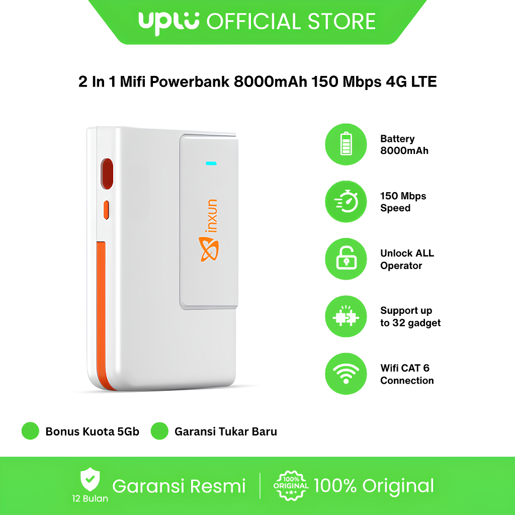 Jual ( FREE 5GB ) UPLU Mifi Modem Wifi Wireless Router All Operator 4G ...