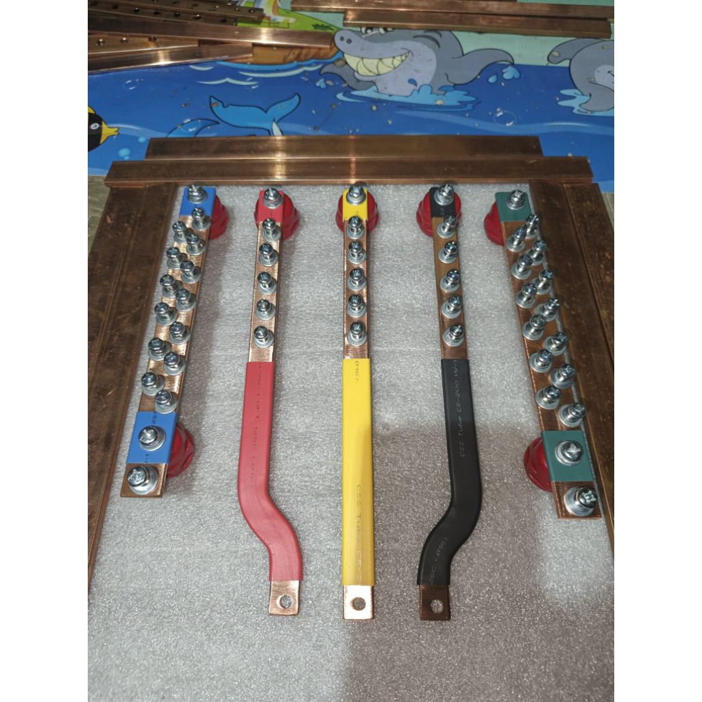 Jual Busbar 3mm×15mm×250mm RST Netral dan ground kapasitas 50a/100a ...