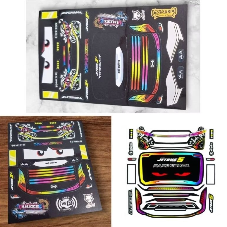 Jual Stiker Headlamp Miniatur Bus JB3 dan JB5 RGB Batik | Shopee Indonesia