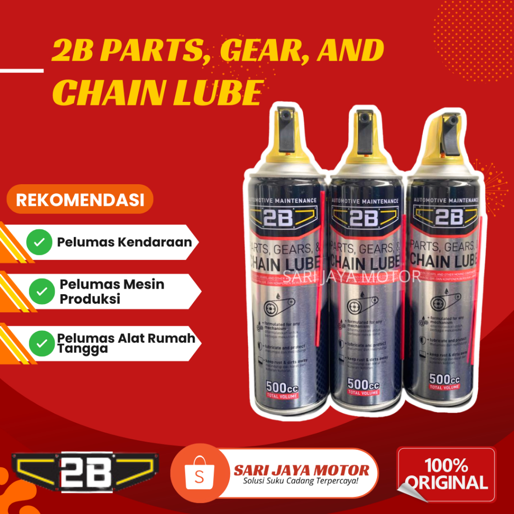 Jual Pelumas Rantai 2B Chain Lube 500cc Untuk Parts Gear Kendaraan ...