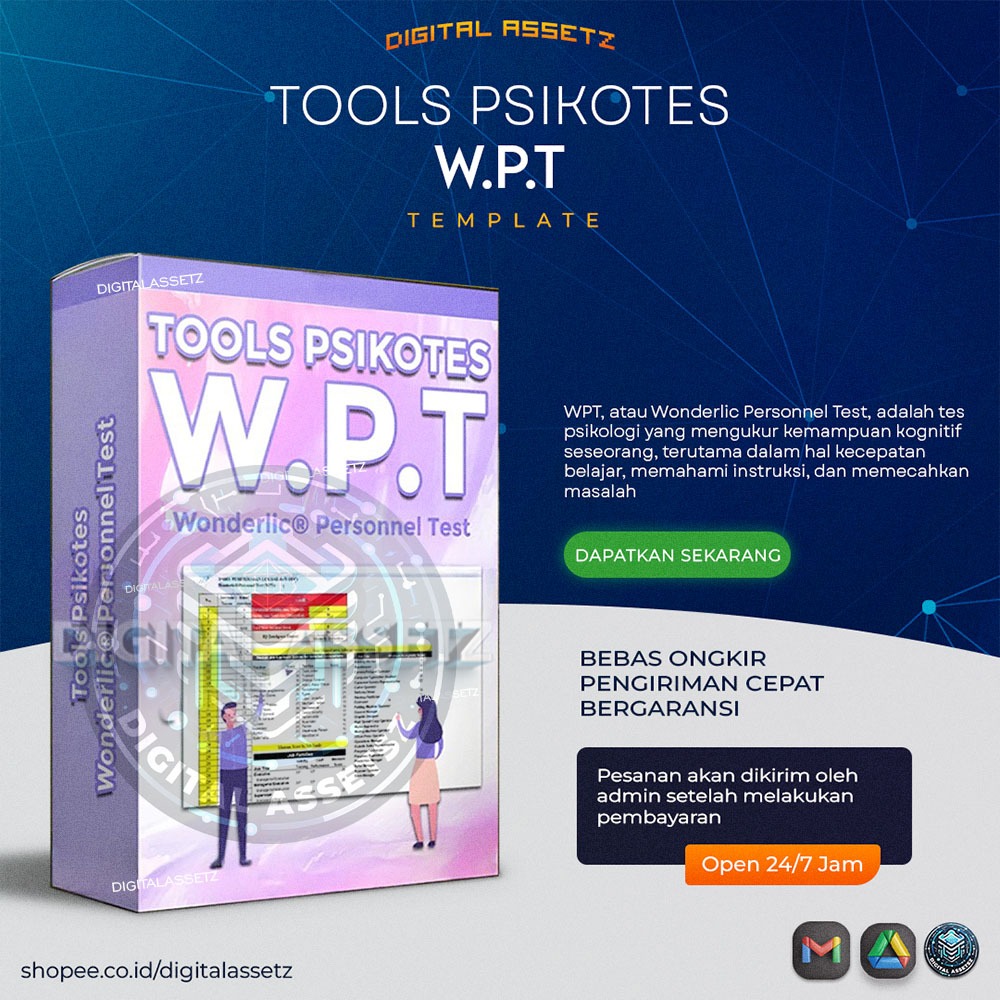 Jual Tools Psikotes WPT - Alat Tes Psikologi Wonderlic Personnel Test ...