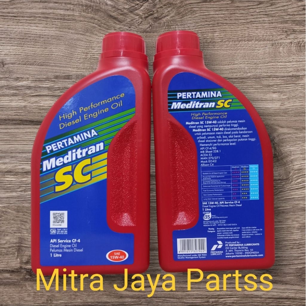 Jual Oli Meditran SC SAE 15W-40 1 Liter Oli Pertamina Meditran SC 1L ...