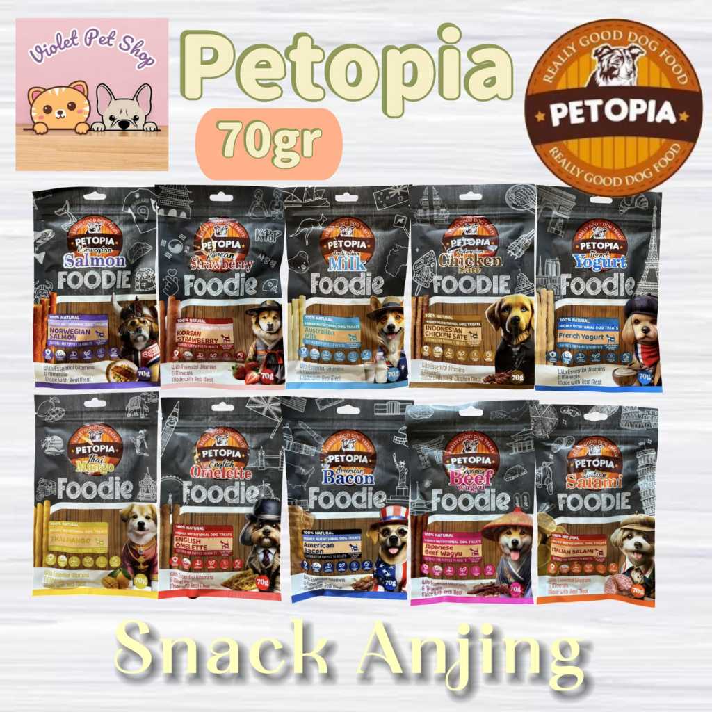 Jual PETOPIA Foodie Dog Snack / Snack Anjing isi 70g | Shopee Indonesia
