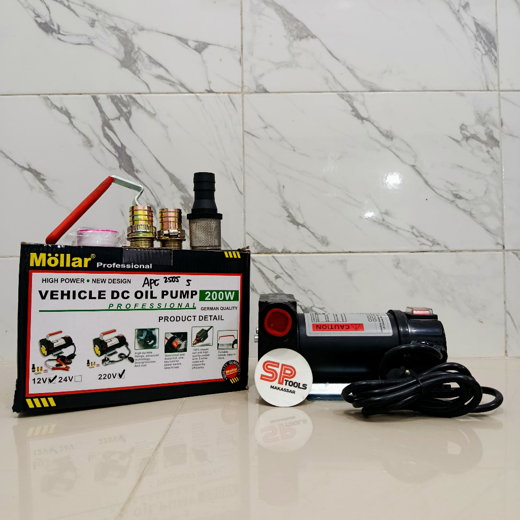 Jual MESIN POMPA OLI / SOLAR / BENSIN / MINYAK LISTRIK DC 12V 200 WATT ...