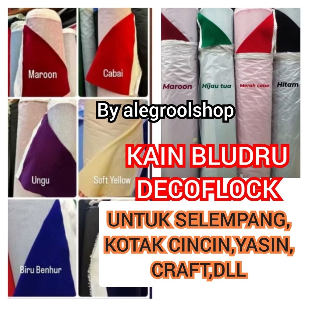 Jual TERMURAH - KAIN BLUDRU DECOFLOCK KAIN BRUDRU DECOFLOCK decoflok ...