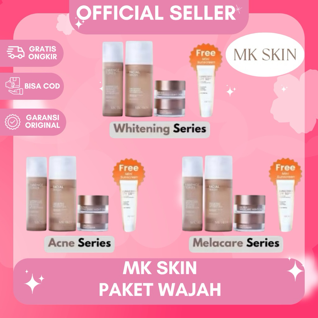 Jual MK SKIN PAKET WHITENING / MK SKIN PAKET ACNE / MK SKIN PAKET ...