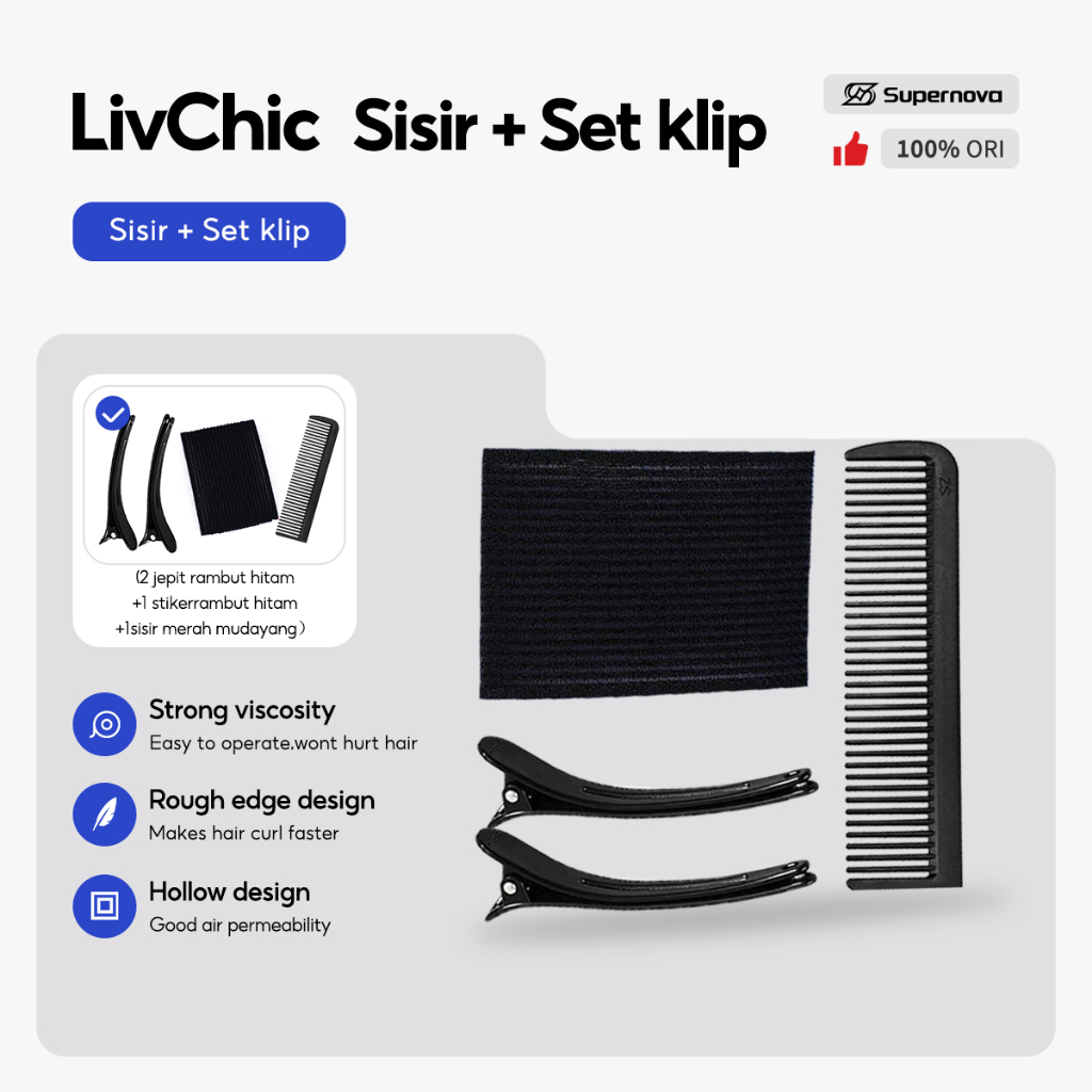 Jual Sisir dan Jepit Rambut dan Set Kombo Stiker Poni | Shopee Indonesia