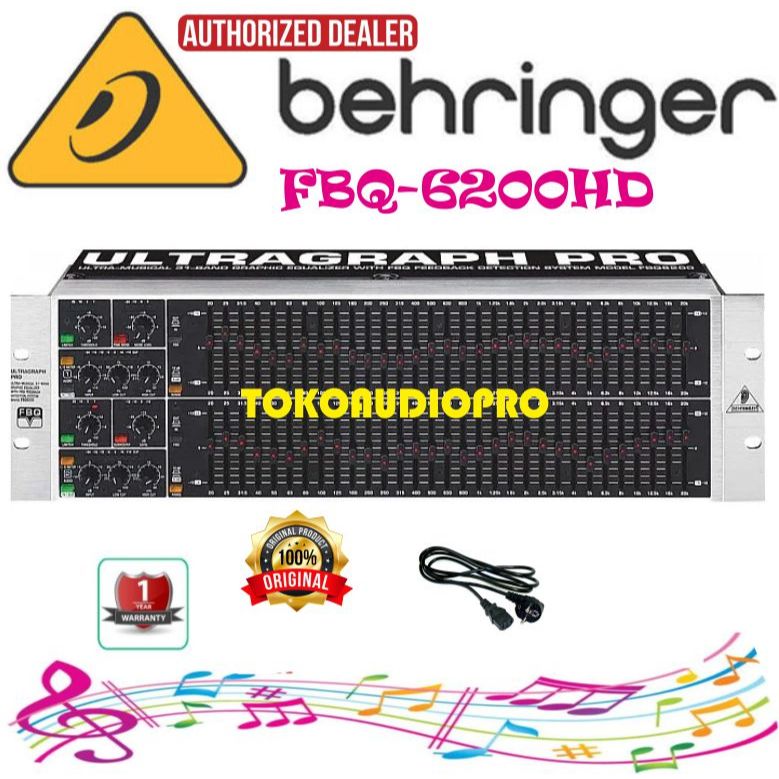 Jual Behringer FBQ6200HD Stereo Graphic Equalizer with Feedback Detection FBQ-6200 HD | Shopee ...