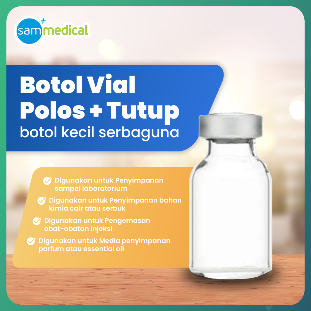 Jual Botol Vial + Tutup Karet / Botol Kaca / Botol Vial Kaca PER PCS ...