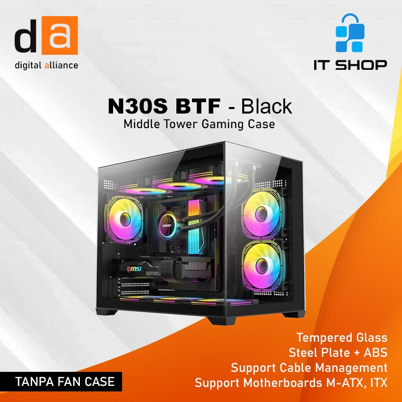 Jual Digital Alliance N30S BTF Gaming Case - Black | Shopee Indonesia