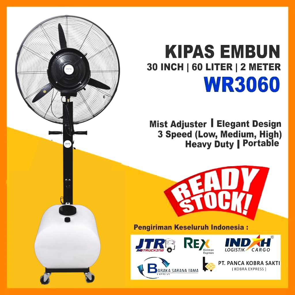 Jual Kipas Angin Embun 30" / 30 inch Misty Fan Kipas Angin Semprot Air ...