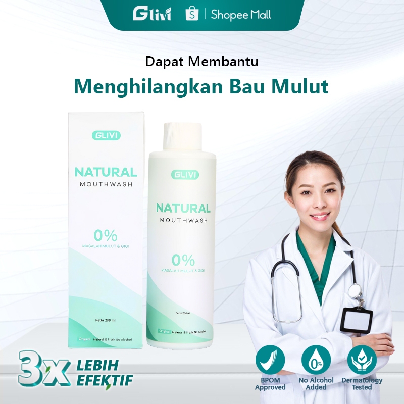 Jual [ NEW ] GLIVI Natural Mouthwash - Obat Kumur Herbal Hilangkan Plak ...