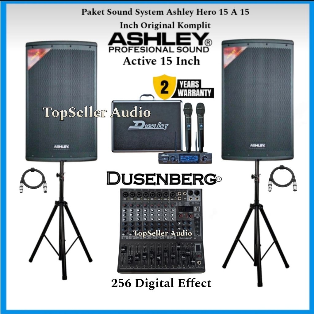 Jual Paket Sound System Karaoke Speaker 15 Inch Ashley Original Mixer 8 ...