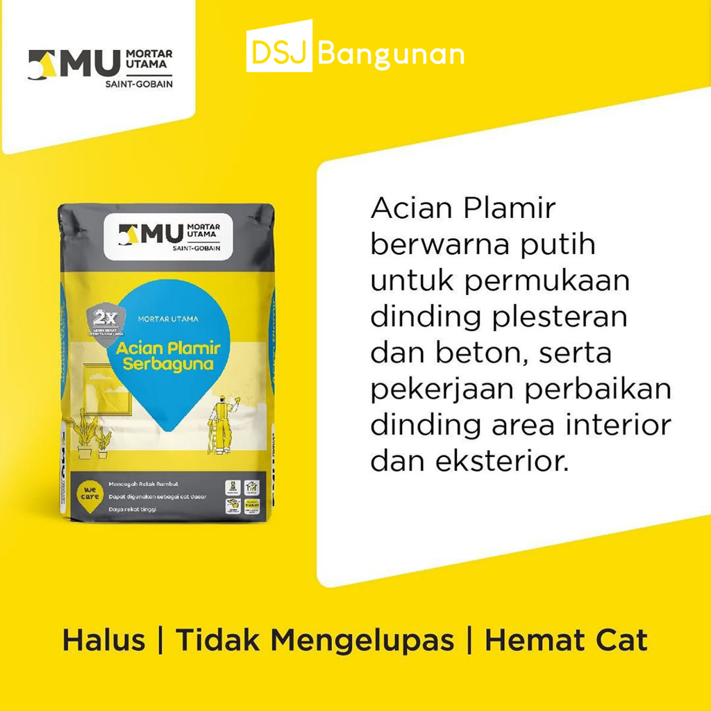 Jual Mortar Utama MU-275 Acian Plamir Serbaguna 25 Kg | Shopee Indonesia