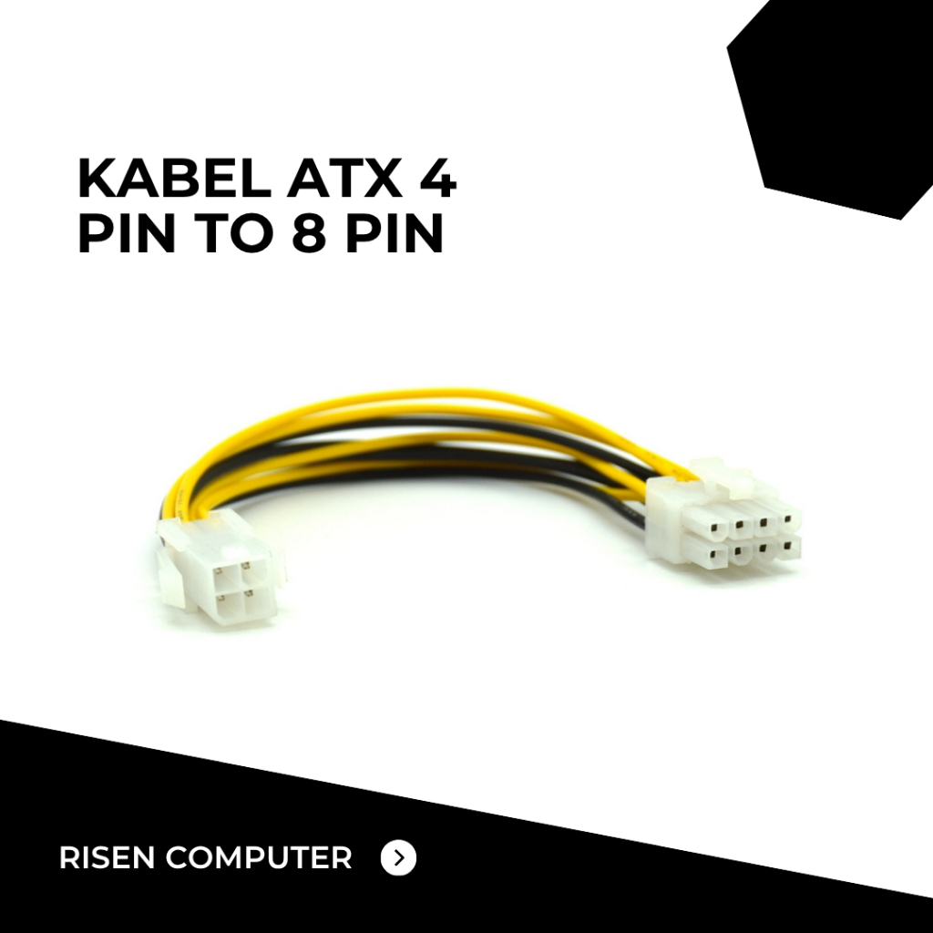 Jual KABEL ATX 4PIN TO 8PIN Extender Extention Power Supply Psu Female ...