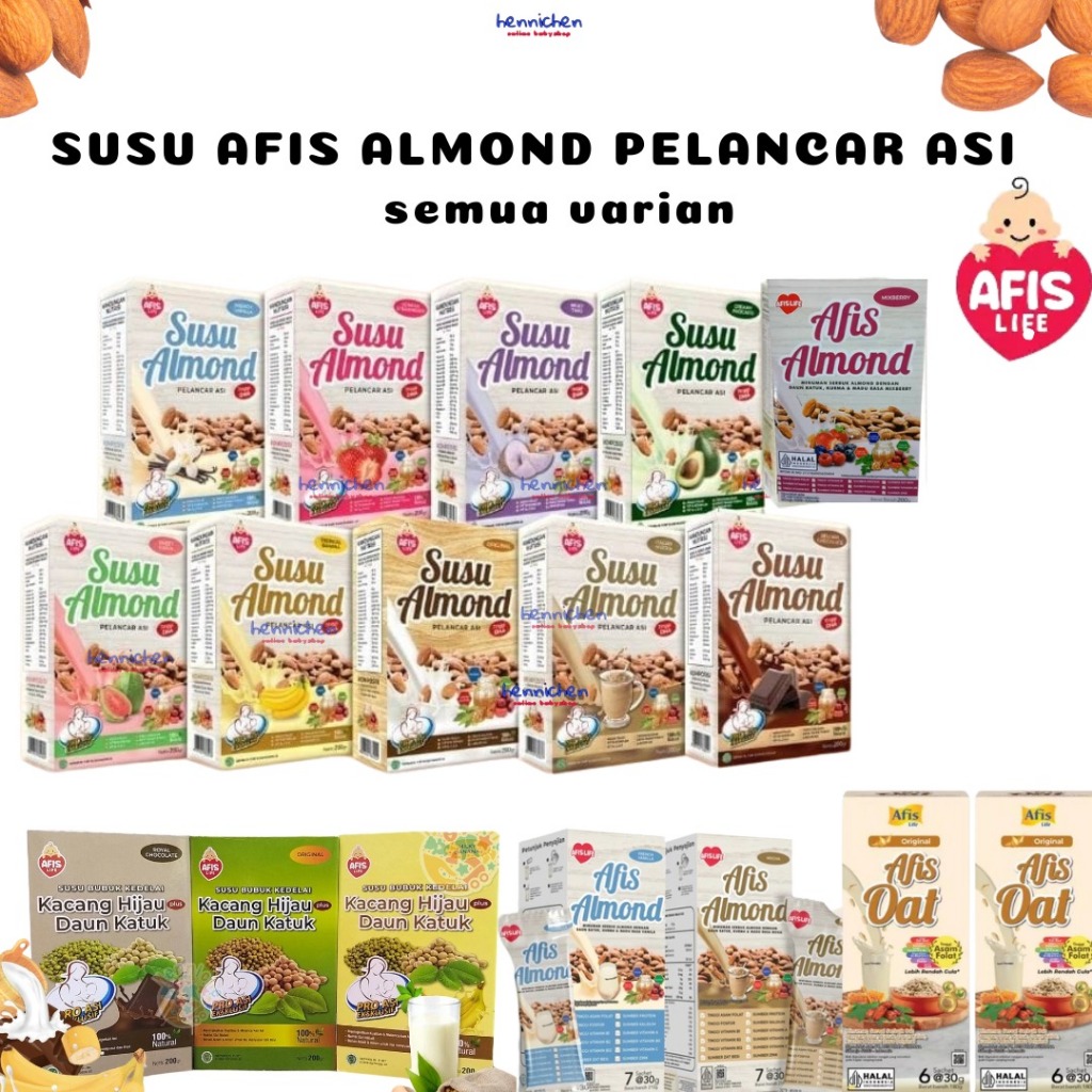 Jual PROMO susu almond afis new launching pelancar asi / pengental asi / susu program hamil ...