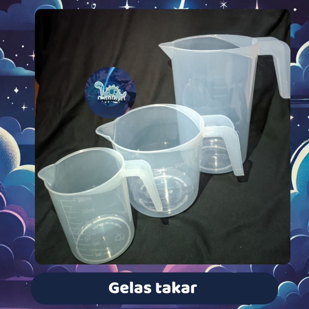 Jual Tebal harga termurah Gelas takar gelas ukur bulat 100ml / 300ml ...