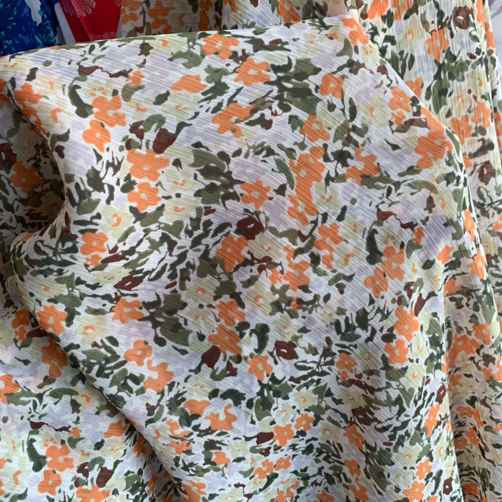 Jual kain sifon yoryu motif - kain sifon motif bunga - kain sifon yoryu ...