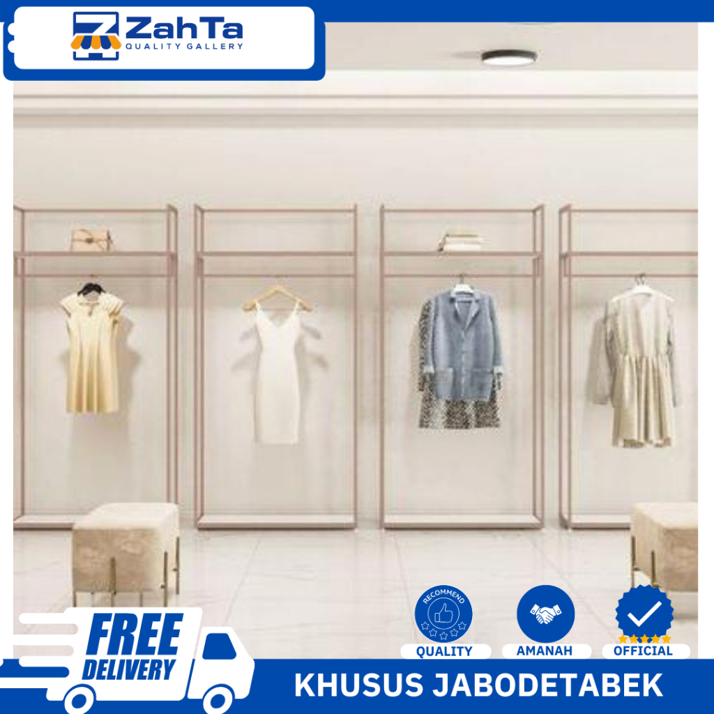 Jual Rak Baju Boutique 4 Unit Rak Display Baju | Shopee Indonesia