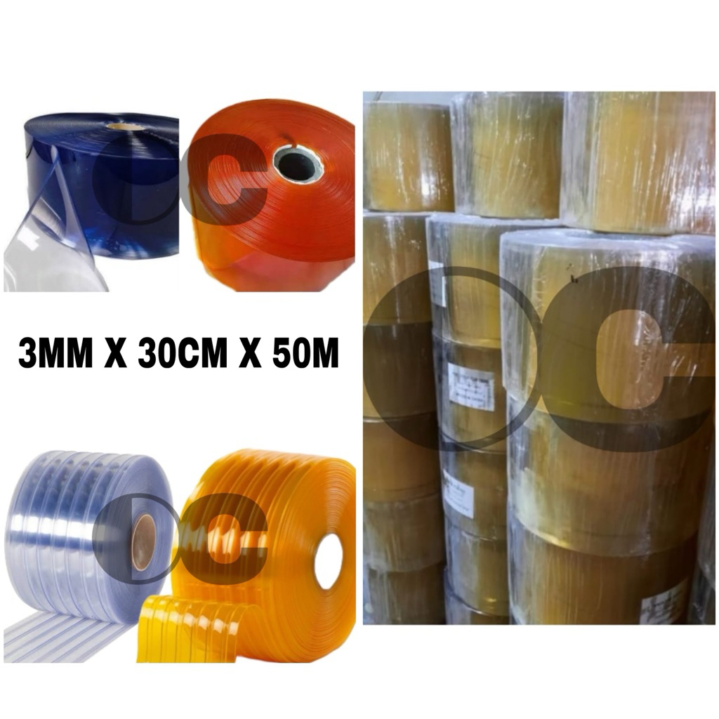 Jual TIRAI PLASTIK PVC CURTAIN 3MM X 30CM X 50M ( WARNA DI VARIASI ...