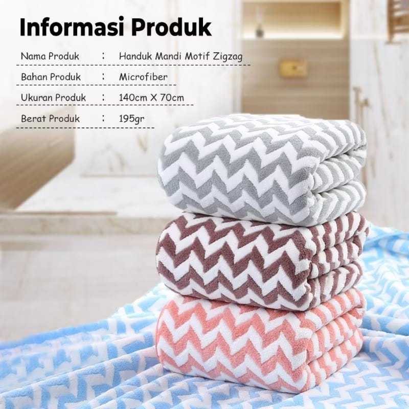 Jual HANDUK MOTIF ZIGZAG UKURAN +- 70 X 140 CM | Shopee Indonesia