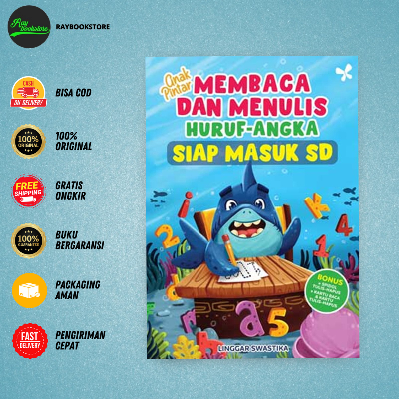 Jual Buku Anak Pintar Membaca Dan Menulis Huruf Angka Siap Masuk SD ...
