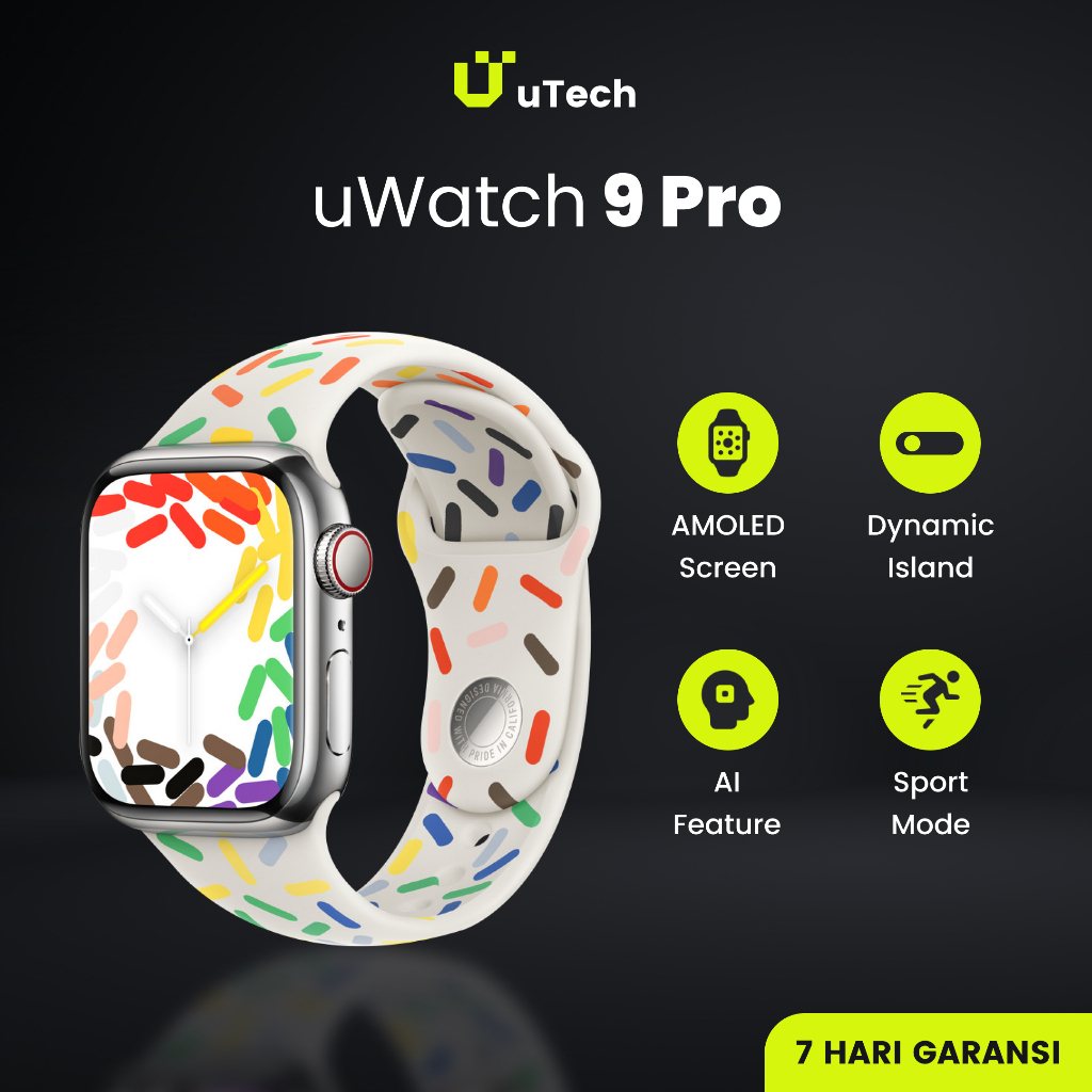 Jual uWatch Smartwatch 9 Pro Special Bundle 8 Strap HD Amoled 49mm IP68 ...
