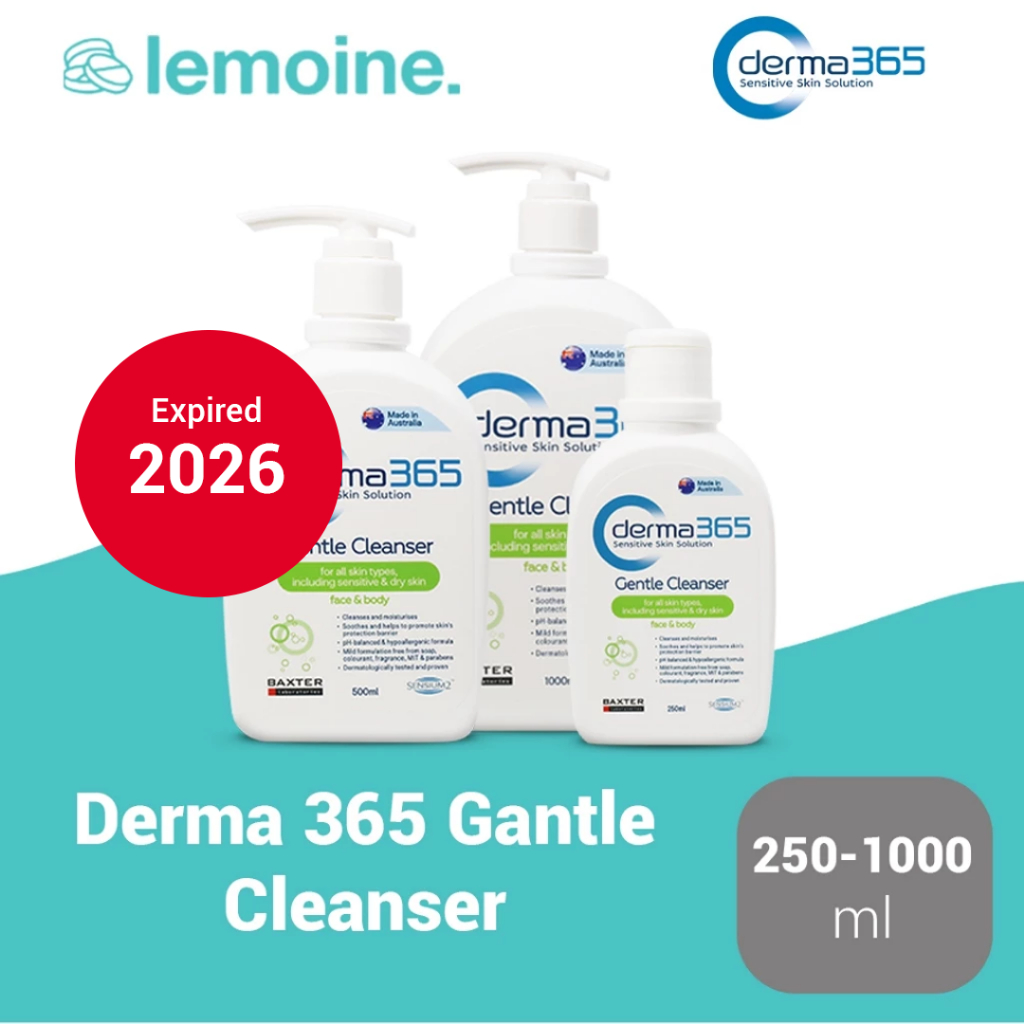Jual Derma 365 Gentle Cleanser 100, 250, 500 & 1000ml Sabun untuk Semua ...