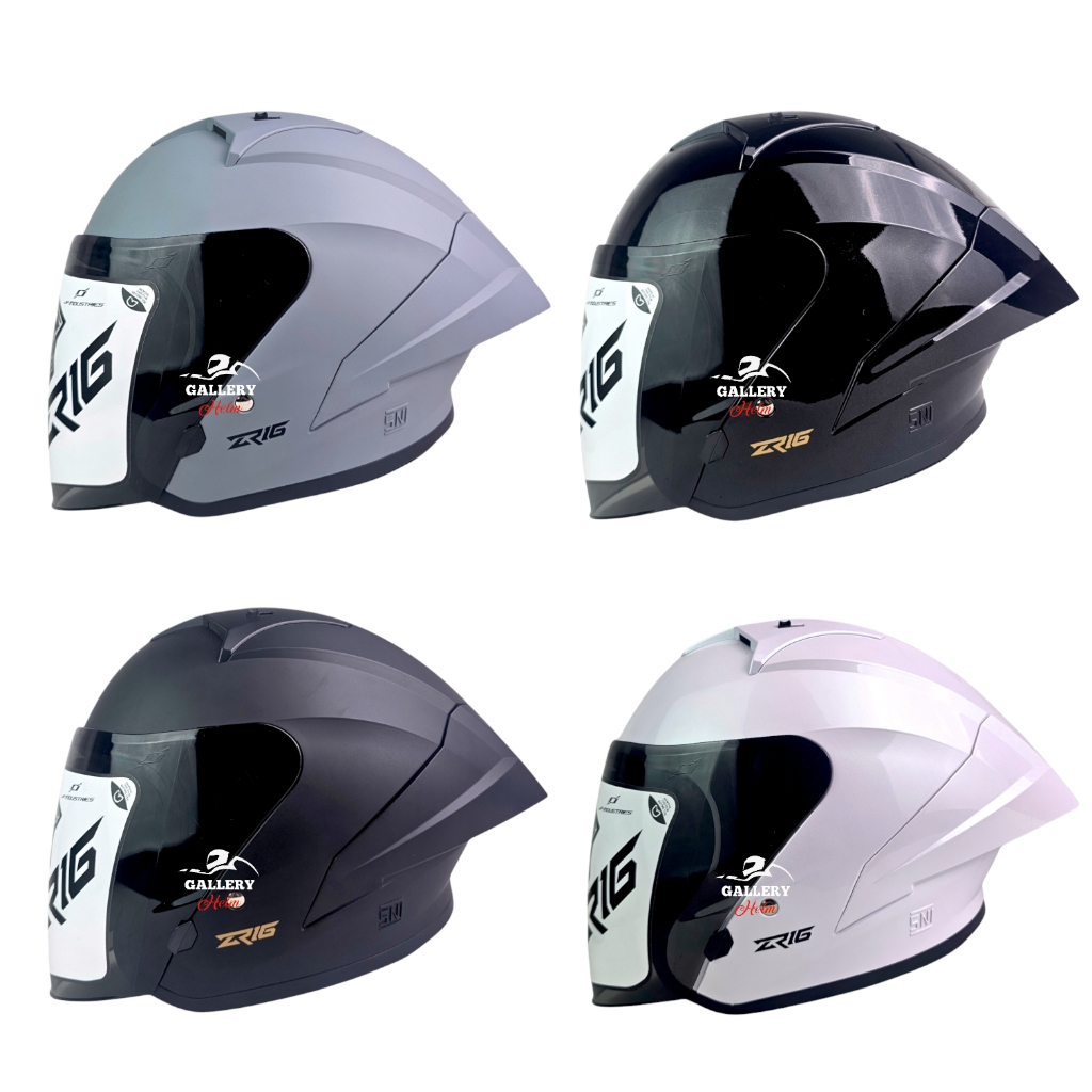 Jual JPR HELM ZR16 SOLID | BLACK DOFF | HELM HALFACE VISOR SMOKE ...