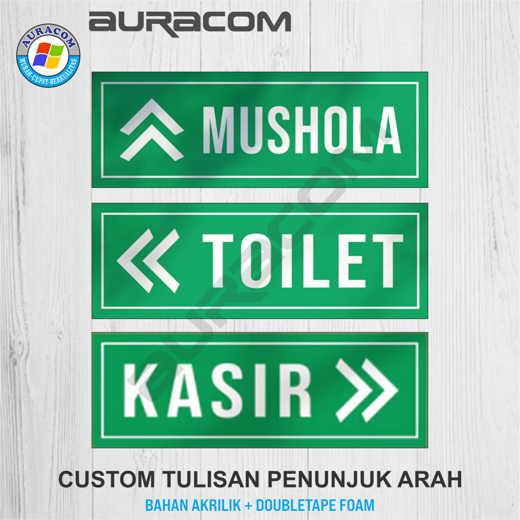Jual PAPAN PETUNJUK ARAH TULISAN CUSTOM RUANGAN BEBAS TANDA SIGN BOARD ...