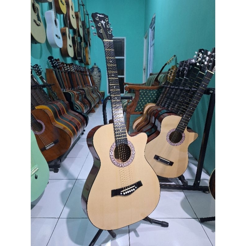 Jual promo gitar akustik pemula tanam besi | Shopee Indonesia