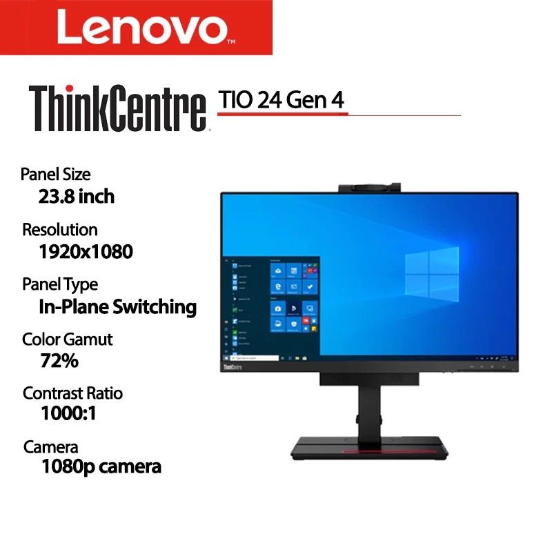 Jual Lenovo Monitor ThinkCentre TIO 24 Gen4 23.8" 60Hz 1920x1080 ...