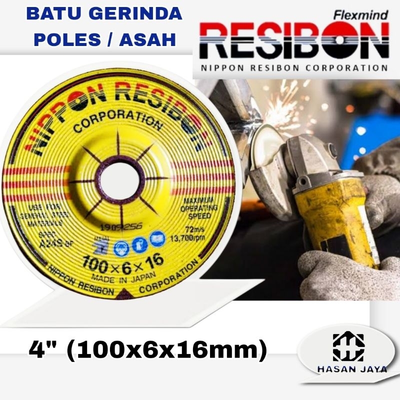 Jual Batu Gerinda Poles Nippon Resibon 4" / Kinik / WD (100X6X16 ...