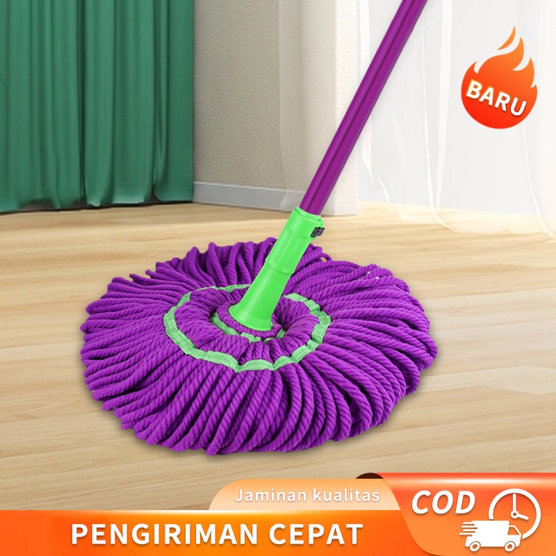 Jual alat pel lantai praktis Alat Pel Putar 1 Pcs 360 Derajat Twist MOP alat kain lap pel lantai ...
