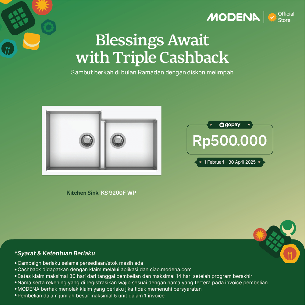 Jual MODENA Kitchen Sink - KS 9200F WP | Shopee Indonesia