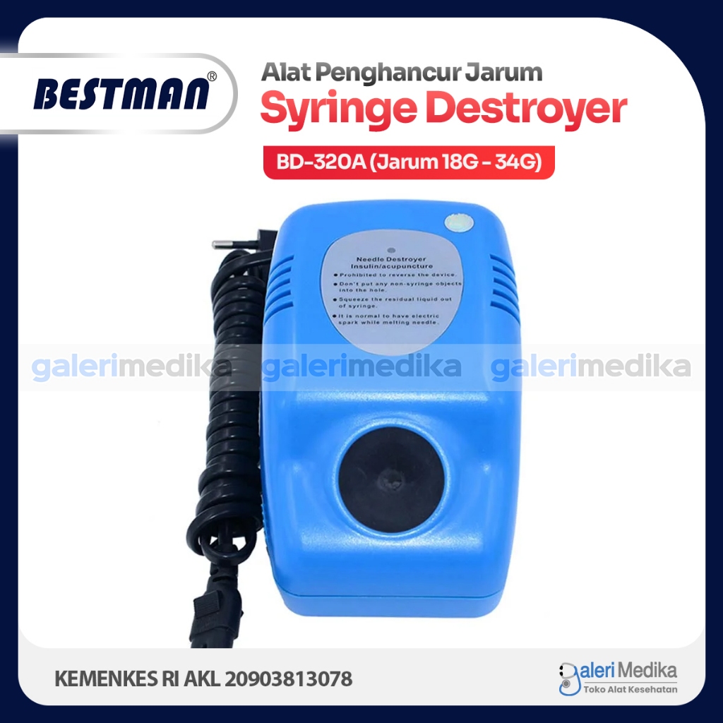 Jual Syringe Destroyer Bestman BD-320A Alat Penghancur Jarum Suntik ...
