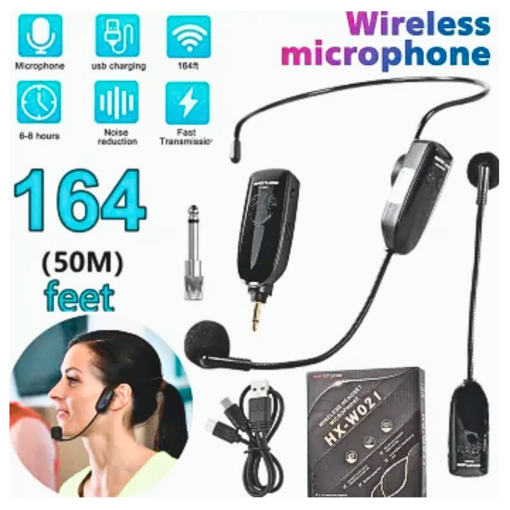 Jual TaffSTUDIO Microphone Wireless Suara Jernih 2.4GHz mic bando imam masjid Headset terbaik ...