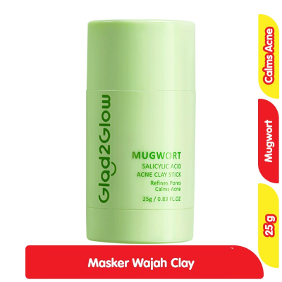 Jual GLAD2GLOW Mugwort Salicylic Acid Acne Clay Stick 25gr - Masker Wajah | Shopee Indonesia
