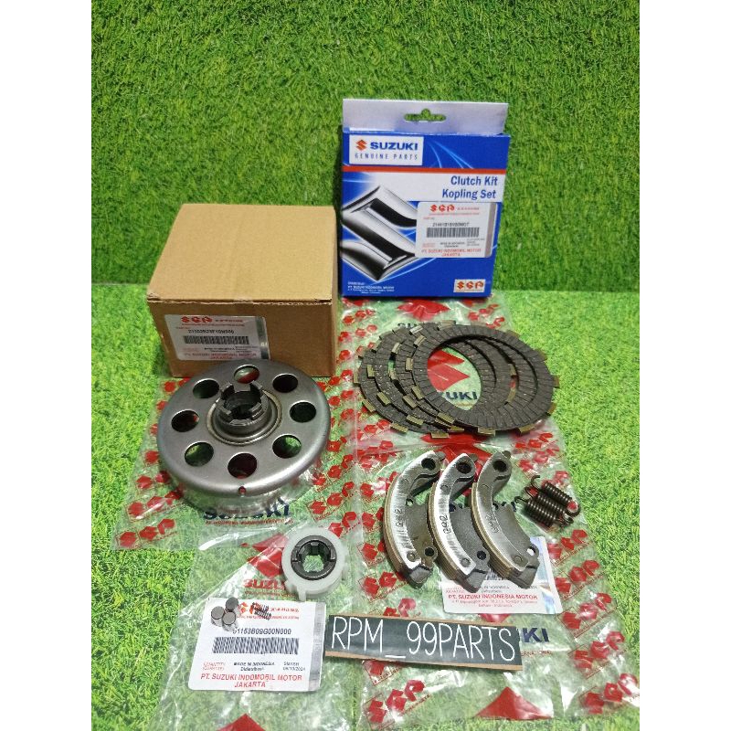 Jual paket mangkok ganda+kampas ganda+plat kopling+cage bentengan Suzuki smash 110 lama smash ...